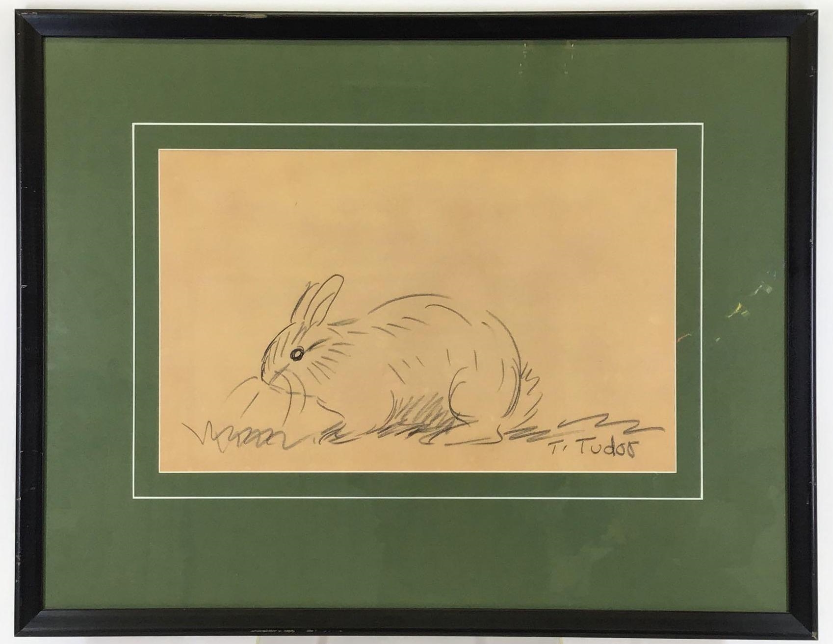Tasha Tudor | Pencil drawing of a rabbit | MutualArt