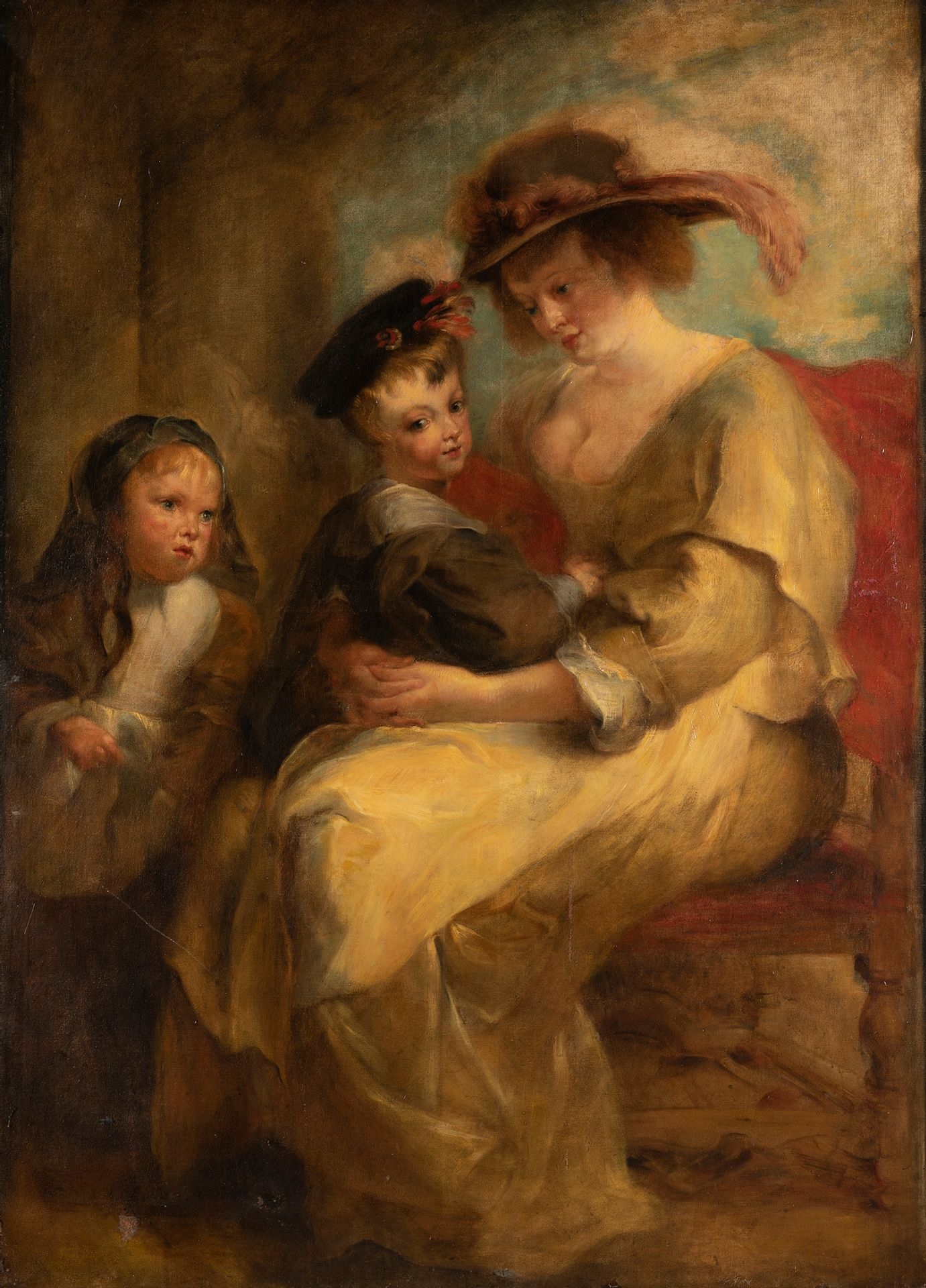 Peter Paul Rubens | Hélène Fourment and two of her children | MutualArt