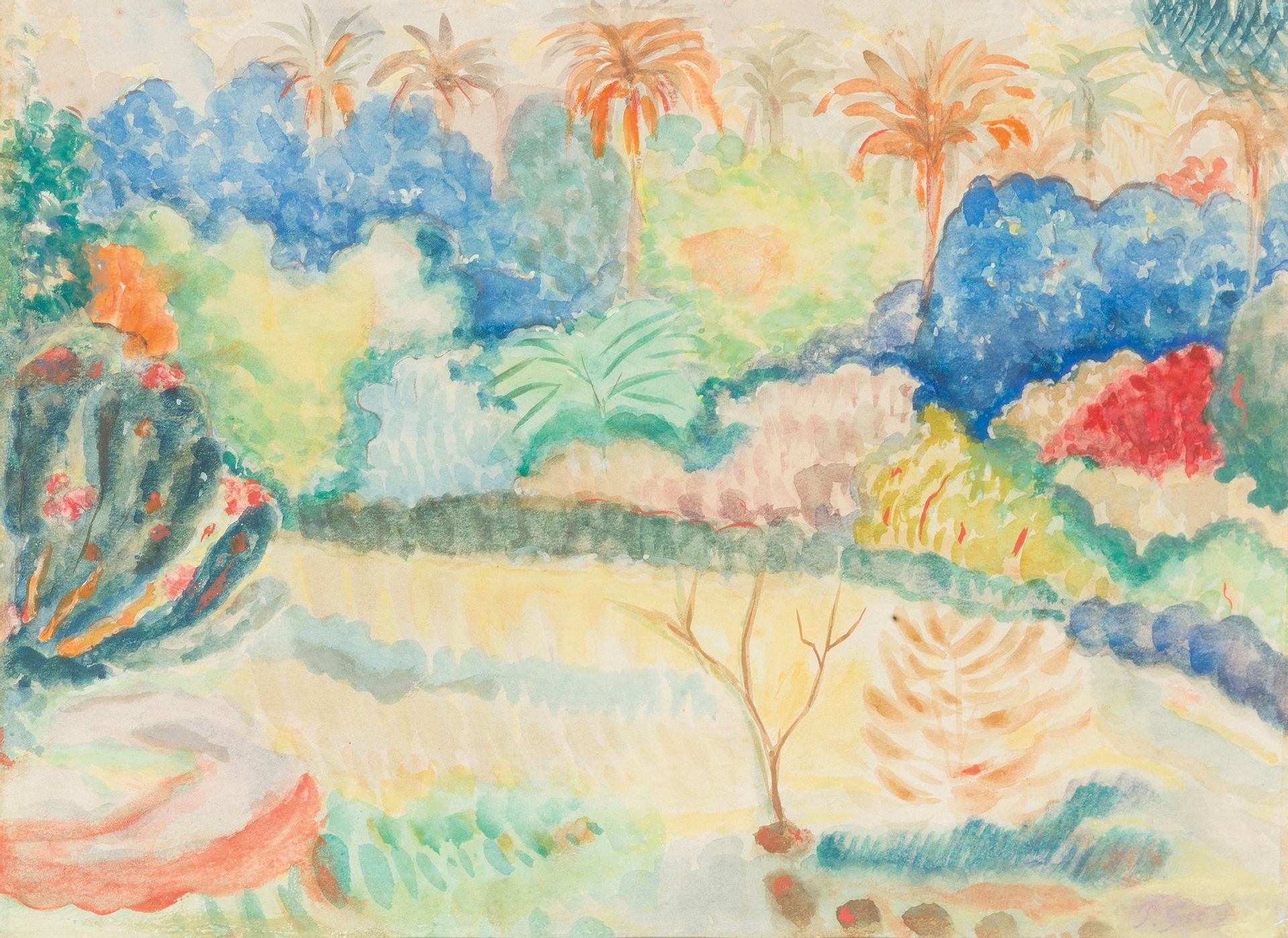 Paul Gauguin | Tahitian landscape (1897) | MutualArt