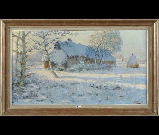 Charles Wellens | La fermette enneigée | MutualArt
