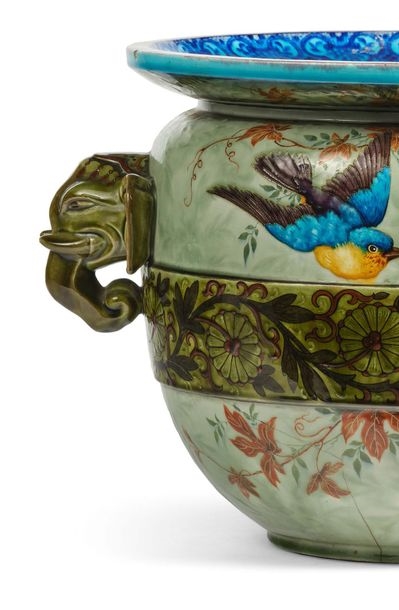 Joseph-Theodore Deck | Large circular planter | MutualArt