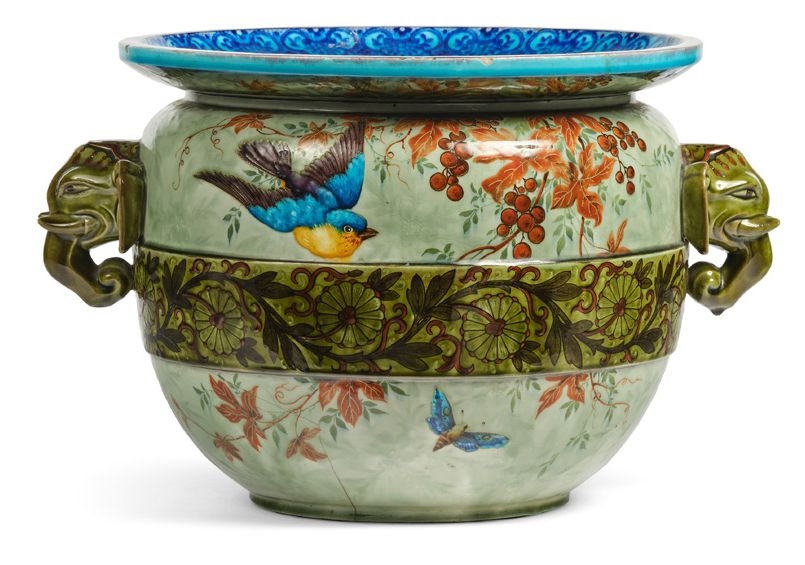 Joseph-Theodore Deck | Large circular planter | MutualArt