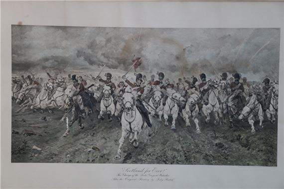Lady Butler | Scotland For Ever! The Charge of Scots Greys at Waterloo ...