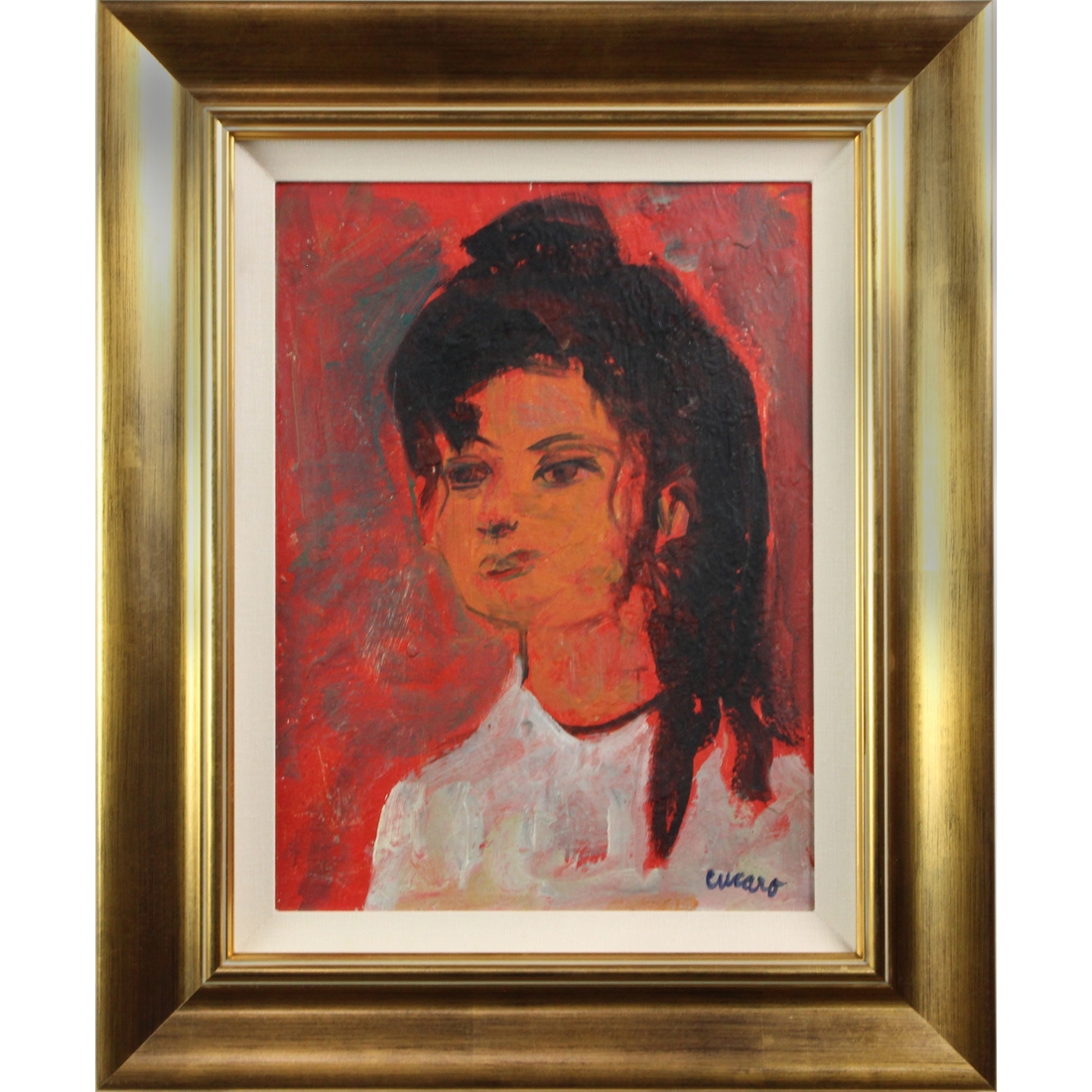 Pascal Cucaro | Portrait of a Young Woman in Pink | MutualArt