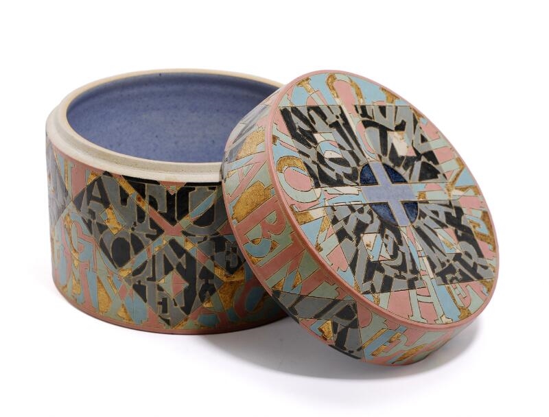 Bo Kristiansen | A stoneware lid jar with incised relief letters ...