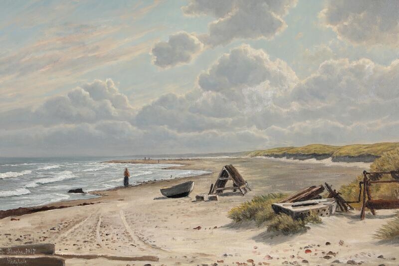 Christian Blache | Coastal scenery from Hirtshals (1917) | MutualArt