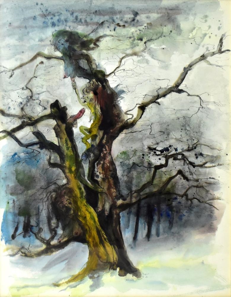 Albin Trowski | stylised tree with witches, believed to be the Witches ...