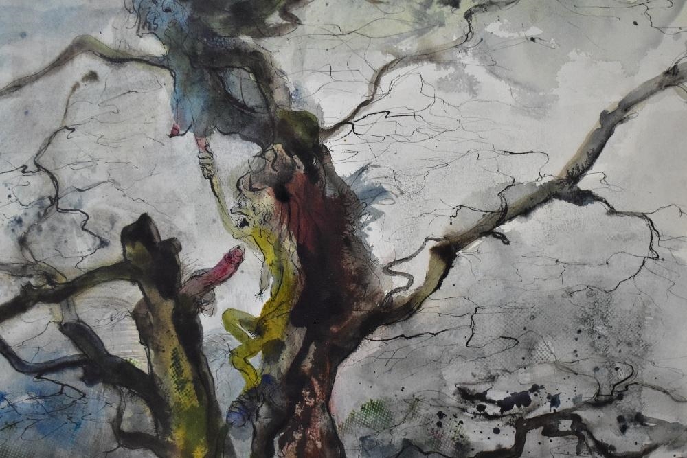 Albin Trowski | stylised tree with witches, believed to be the Witches ...