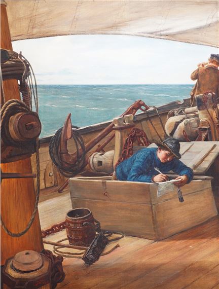 James Clarke Hook | The Ship Boy's Letter (1863) | MutualArt