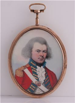 Frederick Buck | 2 Works, Portrait Miniature of Ensign William Lindsey ...