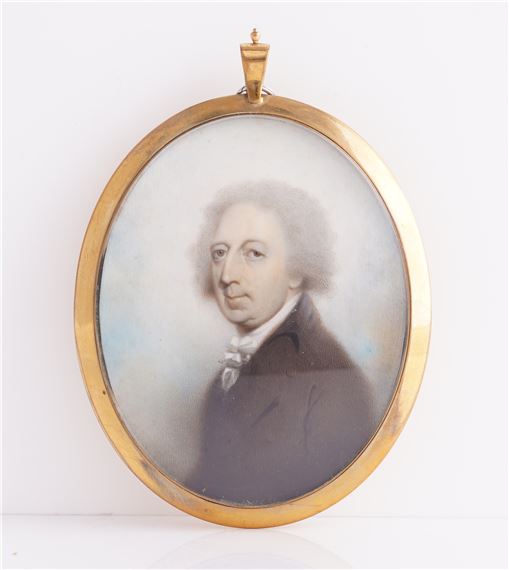 John Barry | Portrait miniature of a gentleman in a brown coat | MutualArt
