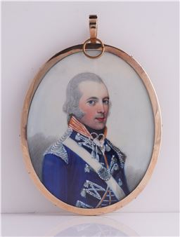 Frederick Buck | 2 Works, Portrait Miniature of Ensign William Lindsey ...
