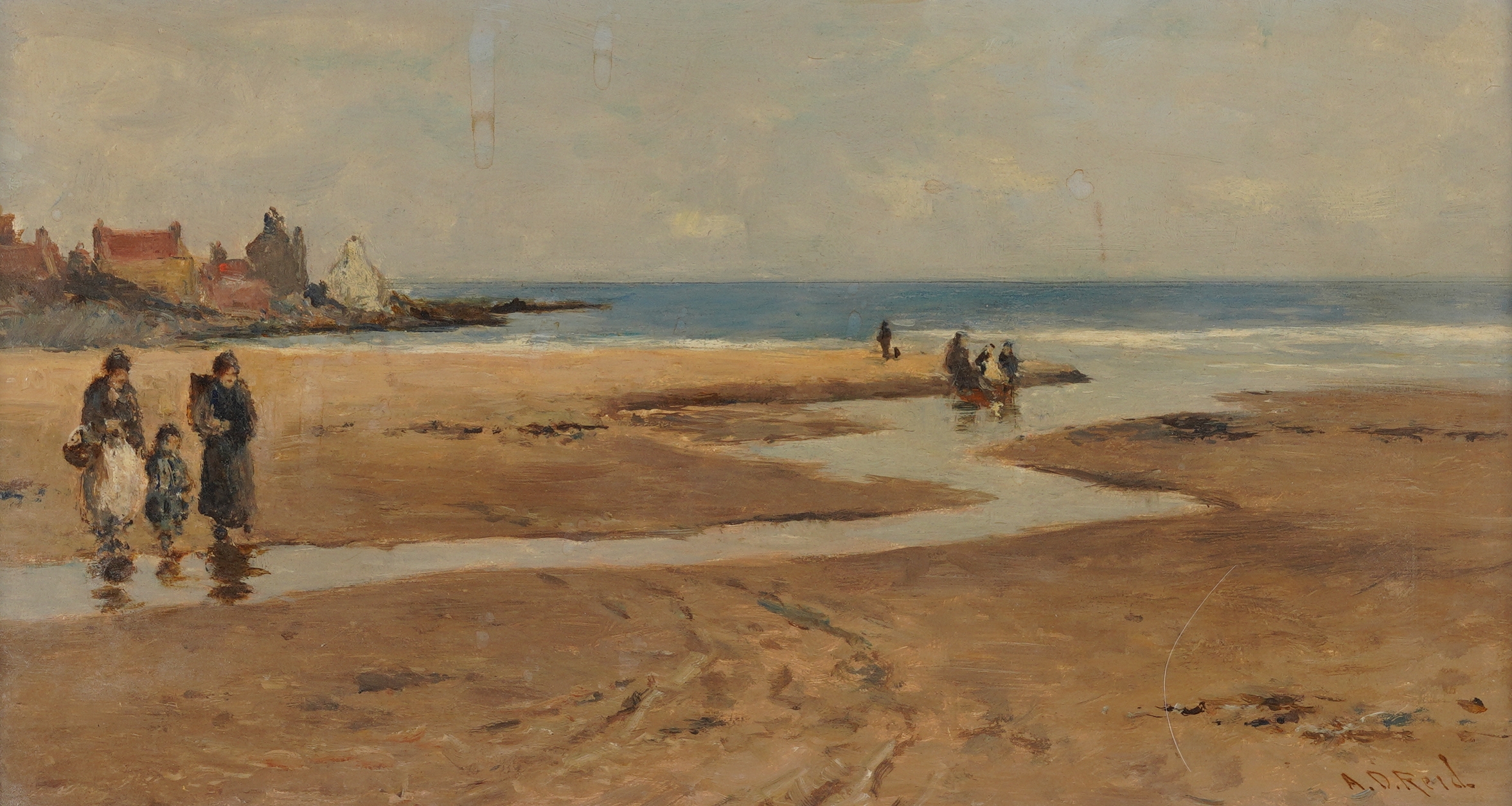 Archibald David Reid | Children on the beach | MutualArt