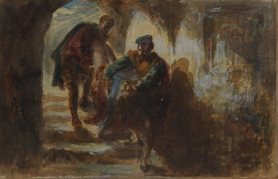 Keeley Halswelle | A boy being kidnapped; Two men approaching a large ...