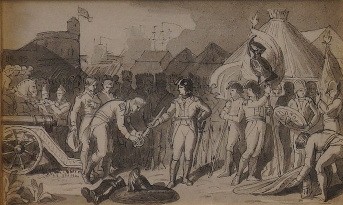 Arthur William Devis | A scene from the Napoleonic wars; and another, a ...