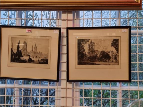 Ernest Llewellyn Hampshire | 'Westminster Abbey from Deans Yard ...