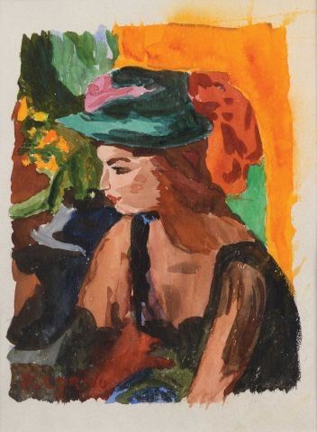 Pierre Cornu | Pierre CORNU (1895-1996) Méditation du modèle Aquarelle ...