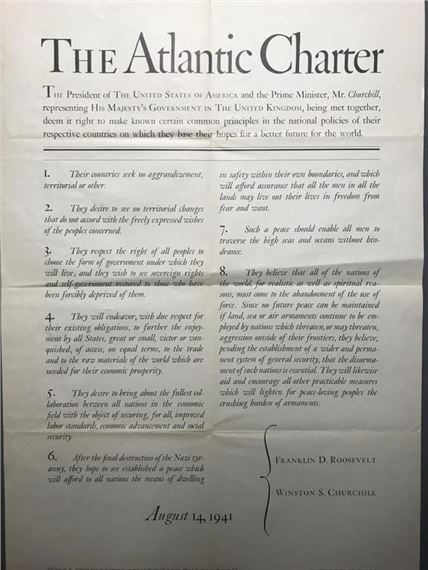 Sir Winston Churchill | The Atlantic Charter (1943) | MutualArt