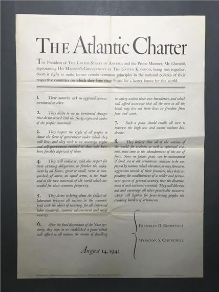 Sir Winston Churchill | The Atlantic Charter (1943) | MutualArt