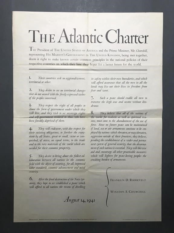 Sir Winston Churchill | The Atlantic Charter (1943) | MutualArt