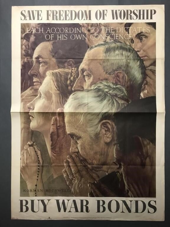 Norman Rockwell | Save Freedom of Speech. Buy War Bonds; Save Freedom ...