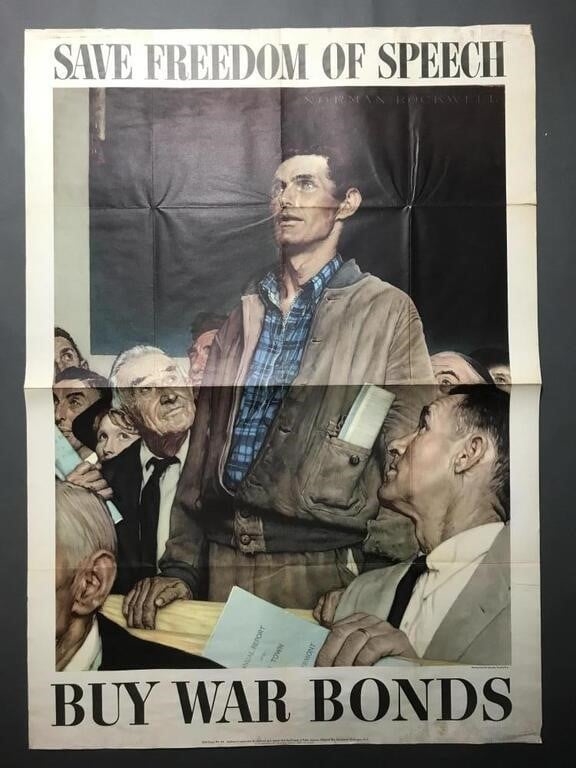 Norman Rockwell | Save Freedom of Speech. Buy War Bonds; Save Freedom ...
