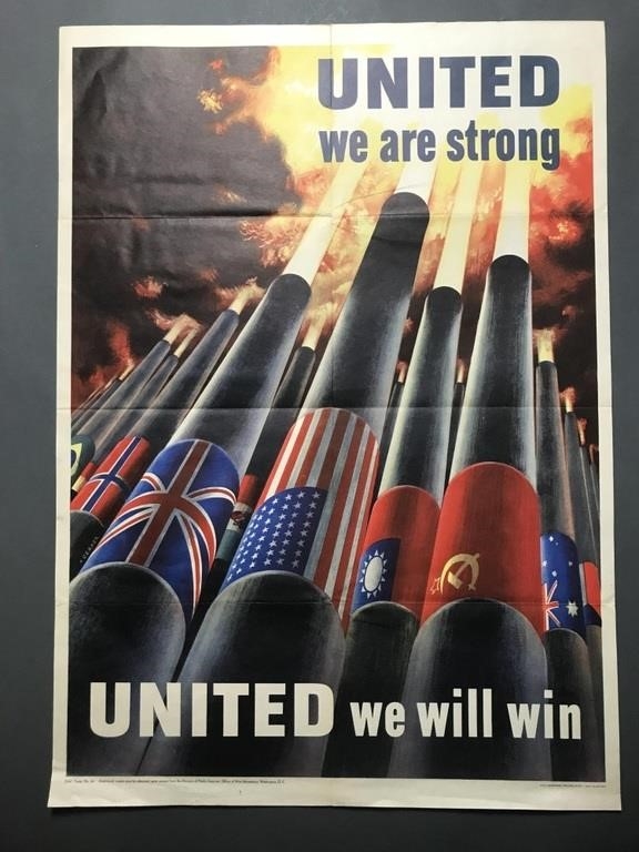 Adolph Treidler | United We Are Strong - United We Will Win. (1943 ...