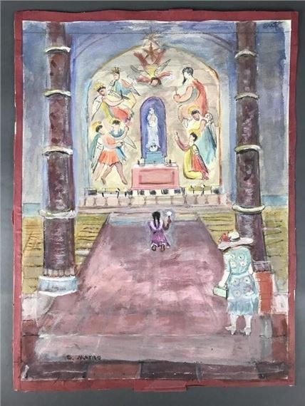 Clara Gardner Mairs | Church Scene. | MutualArt