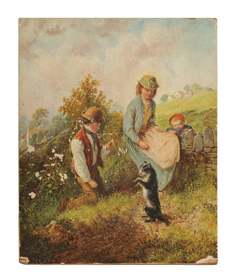 Alfred H. Green | Children in a country setting | MutualArt