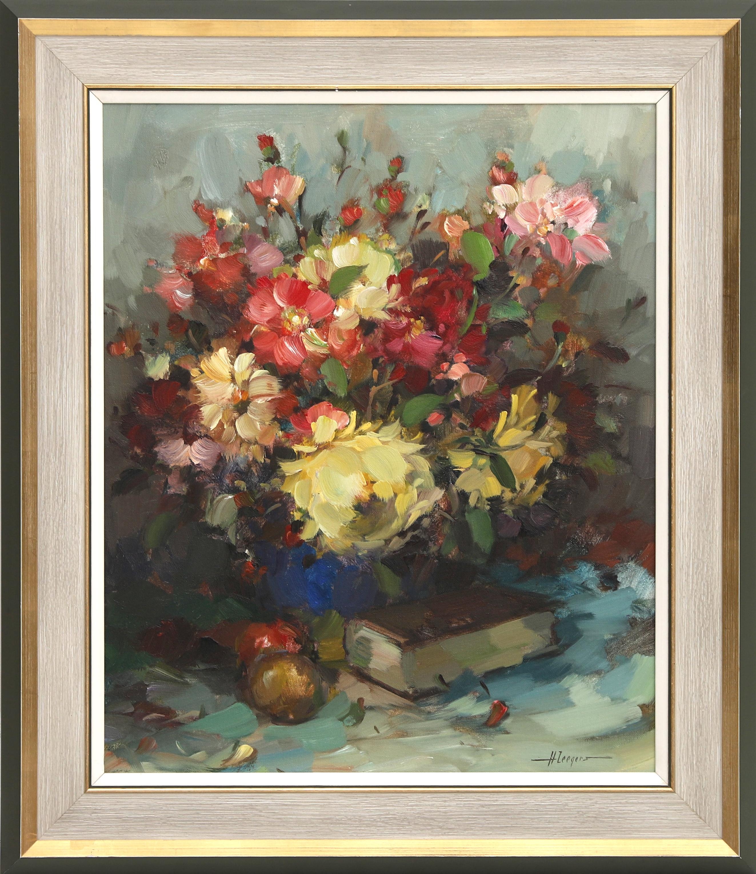 Harry Zeegers | Bloemstilleven met appels en een boek | MutualArt
