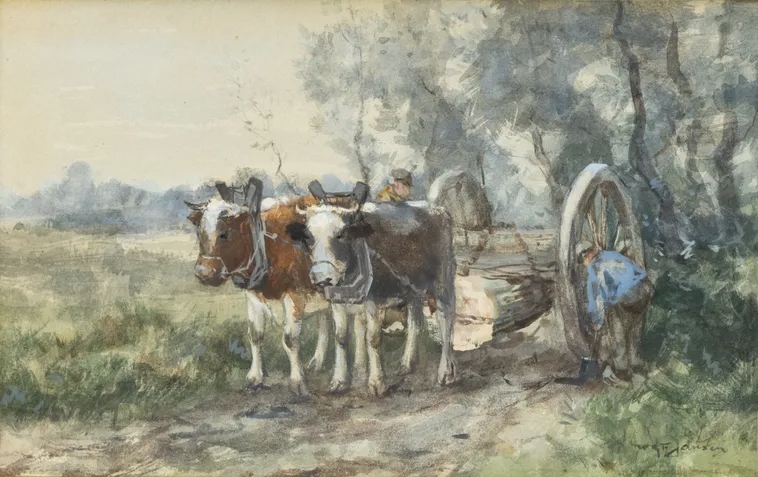 Willem George Frederik Jansen | Bomenrooiers met mallejan | MutualArt