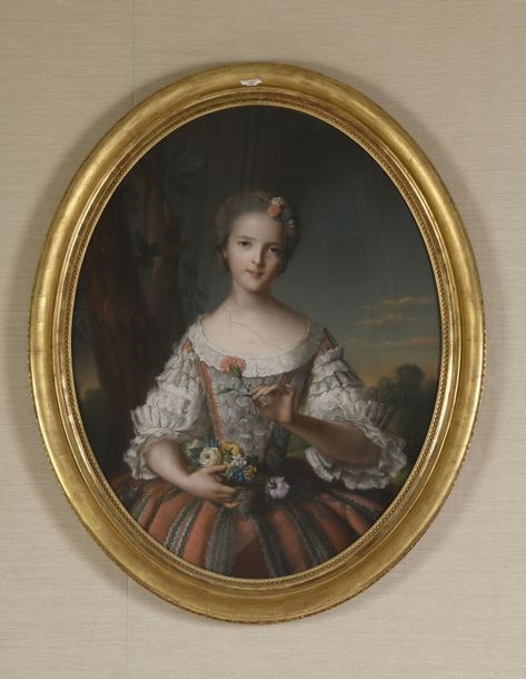 Jean-Marc Nattier | Portrait of Louise Marie de France holding a pink ...