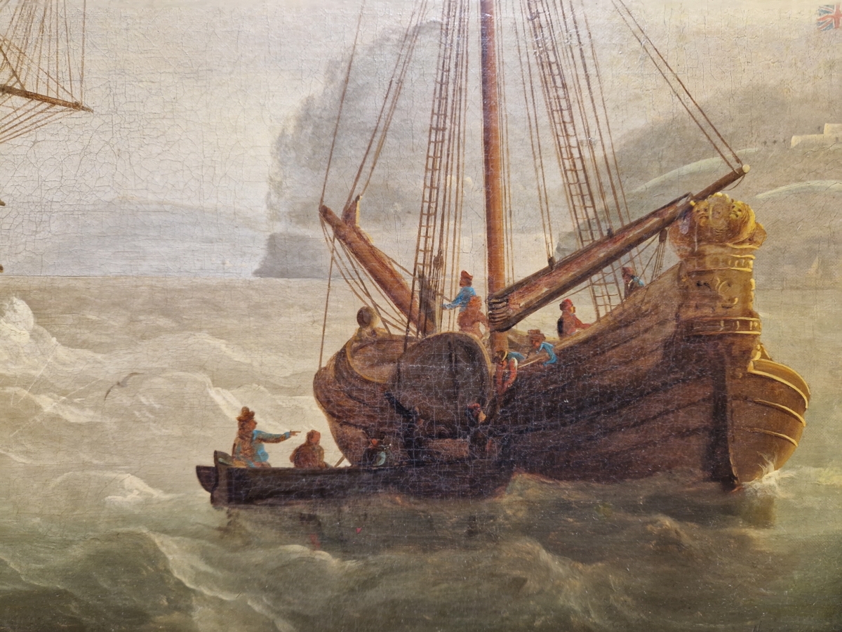 James E. Buttersworth | WARSHIPS IN FULL SAIL OFF SHORE | MutualArt