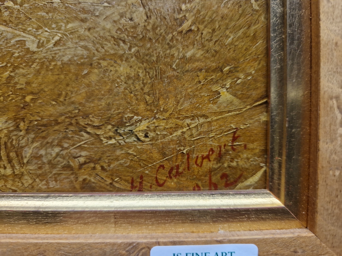 Henry Calvert | A DAPPLED GREY HORSE IN A STABLE | MutualArt