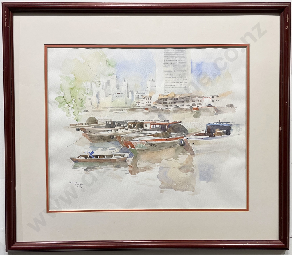 Goh Chye Khee | Goh Chye Khee - The Singapore River Watercolour | MutualArt