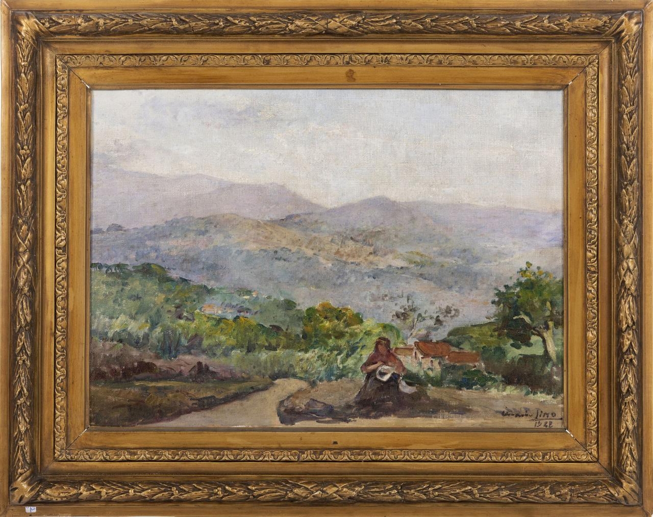 Lino Acácio de Magalhães | PAISAGEM COM FIGURA (1942) | MutualArt