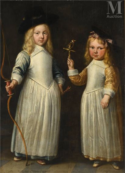 Jacob Gerritsz Cuyp | Portrait en pieds de deux enfants | MutualArt