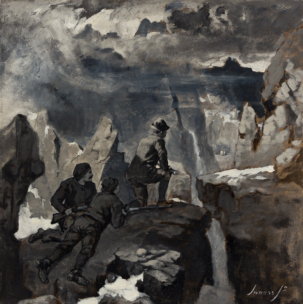 George Inness, Jr. | Summer Landscape with Figure Near Fallen Tree ...