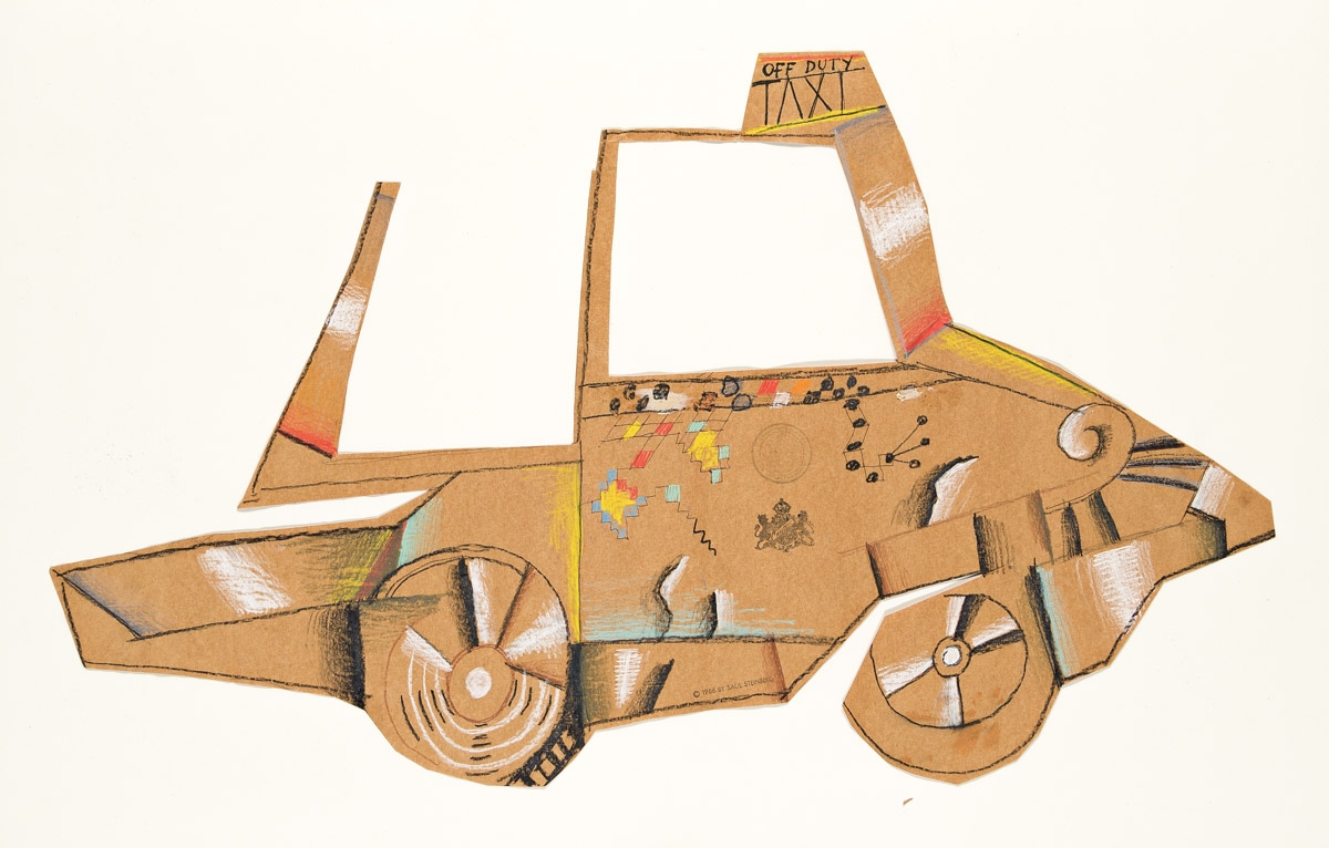 Saul Steinberg | Taxi Cab. Design for a play prop. (1966) | MutualArt