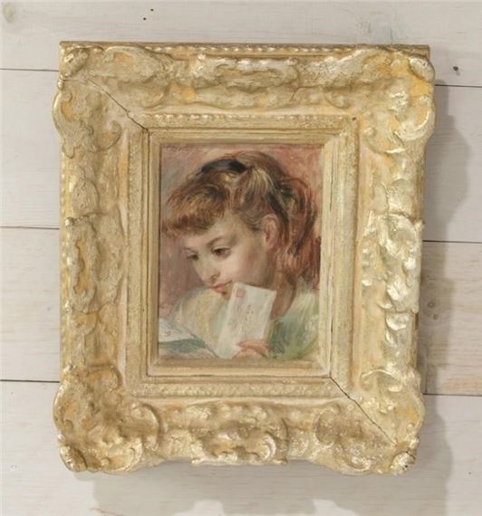 Paul Lewis Clemens | Portrait of a Young Girl with Letter | MutualArt