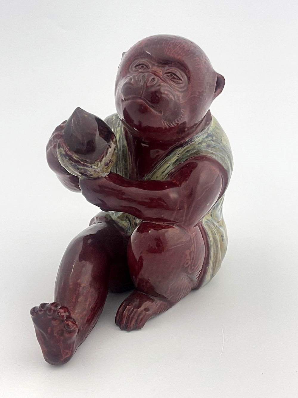 Bernard Moore | A flambe lustre figure of a monkey (Circa 1910) | MutualArt