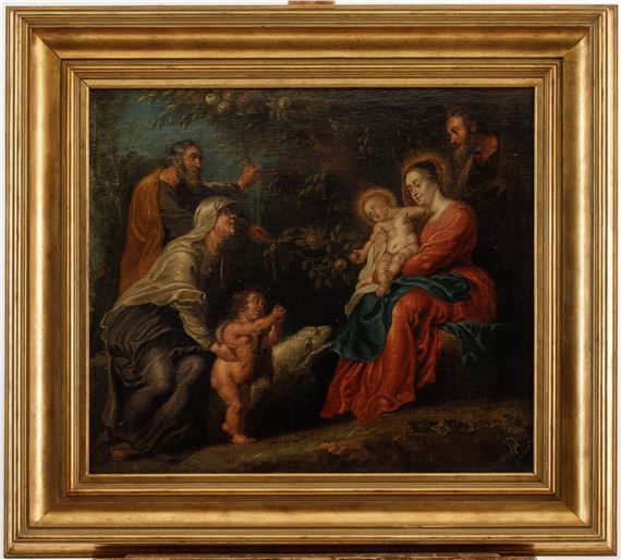 Peter Paul Rubens | The Holy family underneath the appletree with Saint John the Baptist ...