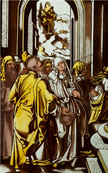 Albrecht Dürer | Three rectangular painted and stained leaded glasses ...