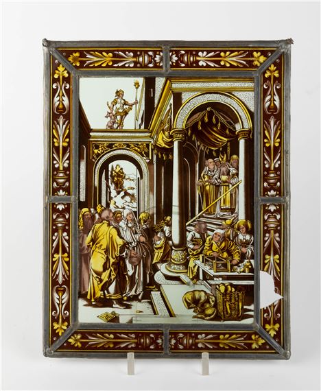 Albrecht Dürer | Three rectangular painted and stained leaded glasses ...