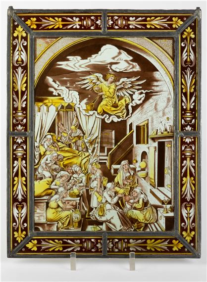 Albrecht Dürer | Three rectangular painted and stained leaded glasses ...