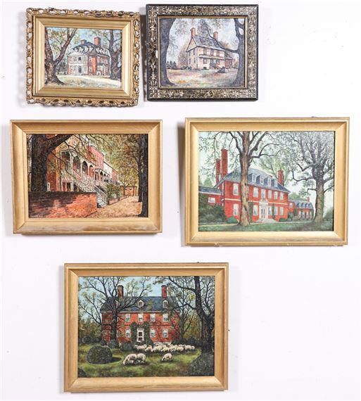 James Coker | James Coker 5 Paintings of Homes | MutualArt