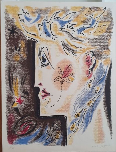 André Masson | PROFILE OF A WOMAN - TWO PROFILES. | MutualArt
