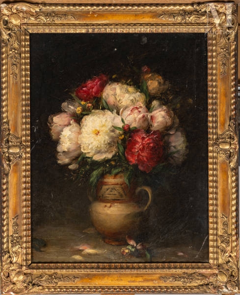 Pierre Outin | Bouquet de pivoines dans un vase | MutualArt