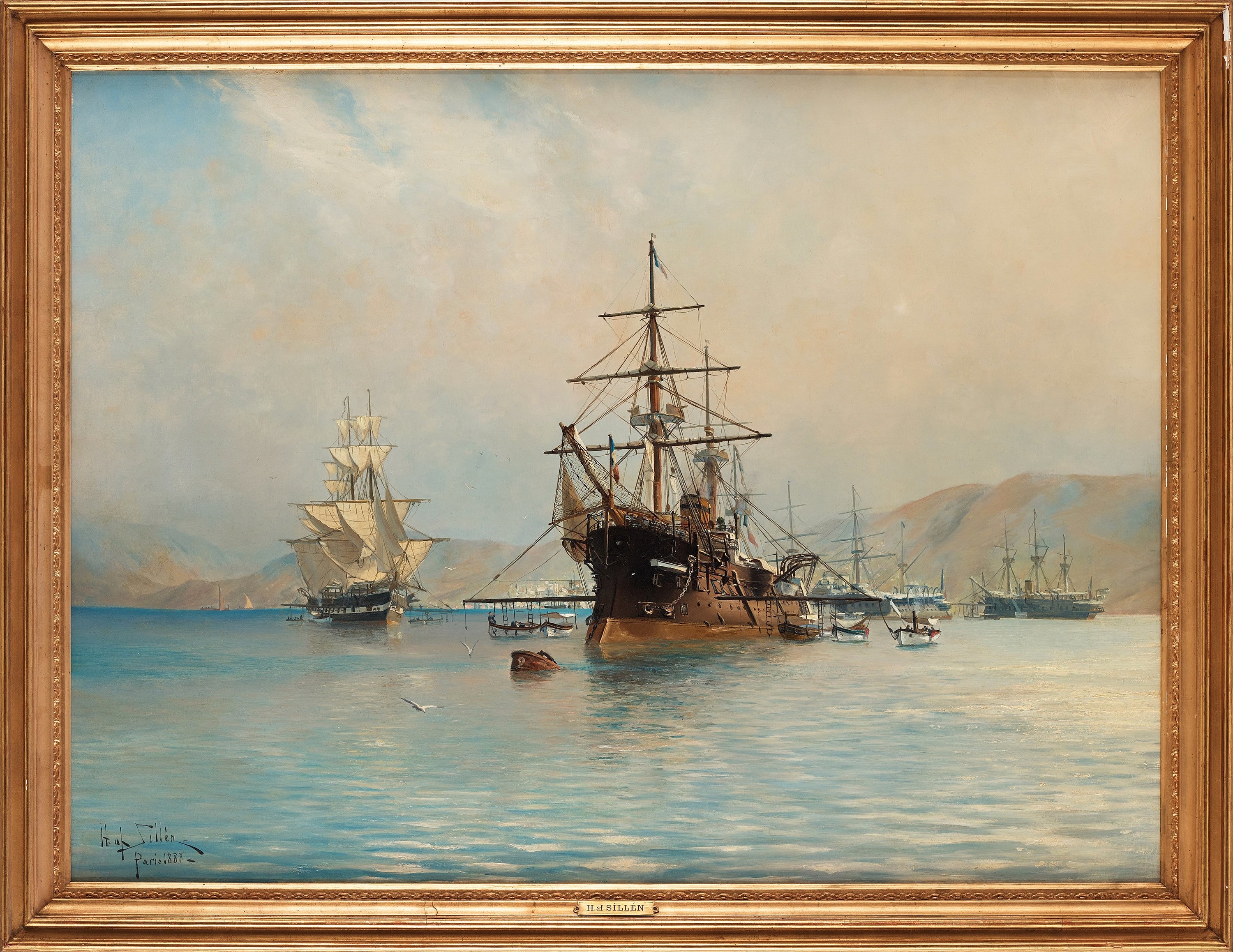 Herman Gustav af Sillén | French frigate off the coast of the French ...