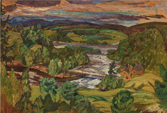 Helmer Osslund | Bridge over the Fax River | MutualArt
